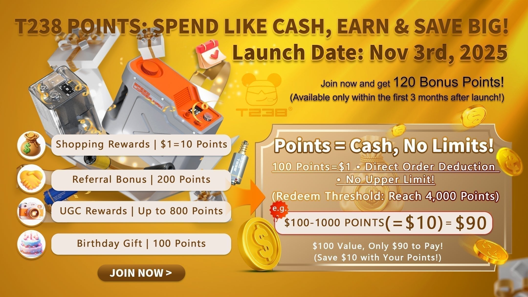 🎯 T238 Points Program