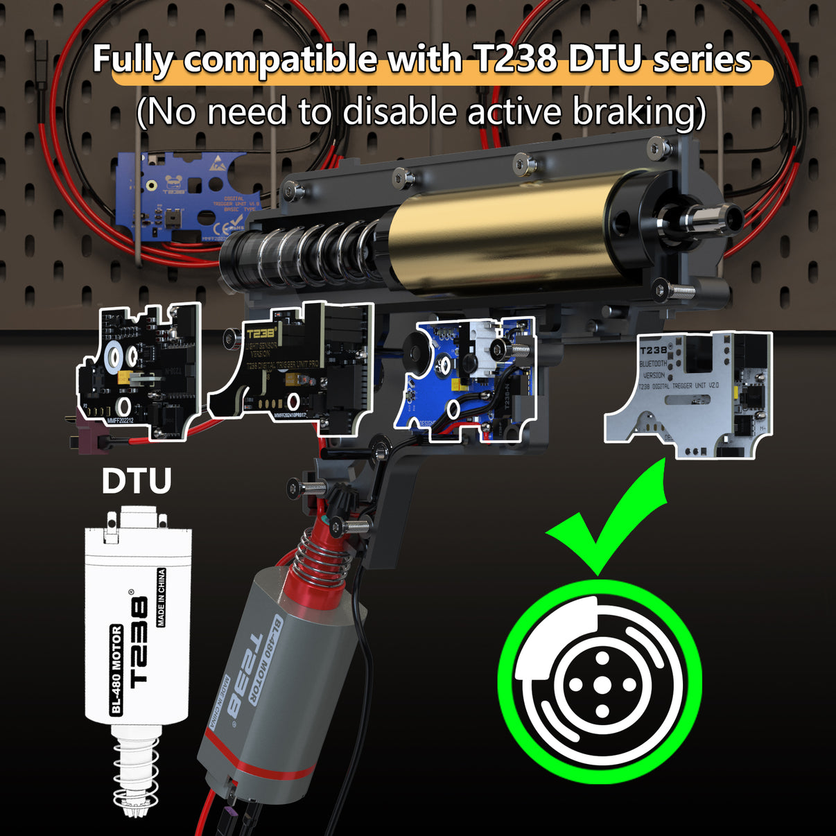 T238 Brushless Motor High Thermal Efficiency High Torque & Speed ...
