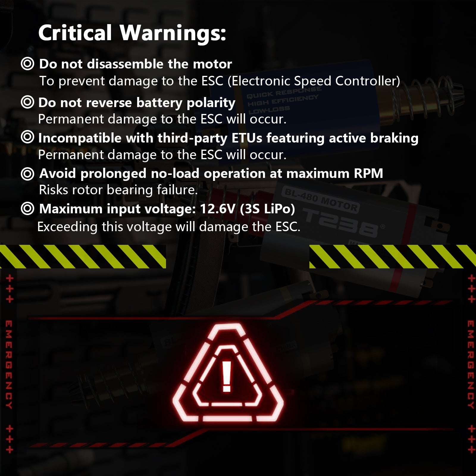 T238 Brushless Motor High Thermal Efficiency High Torque & Speed ...