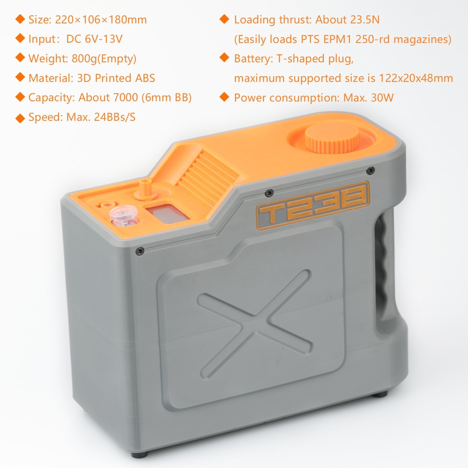 T238 Electric Speed Loader MAX Edition(3D-printed) - T238